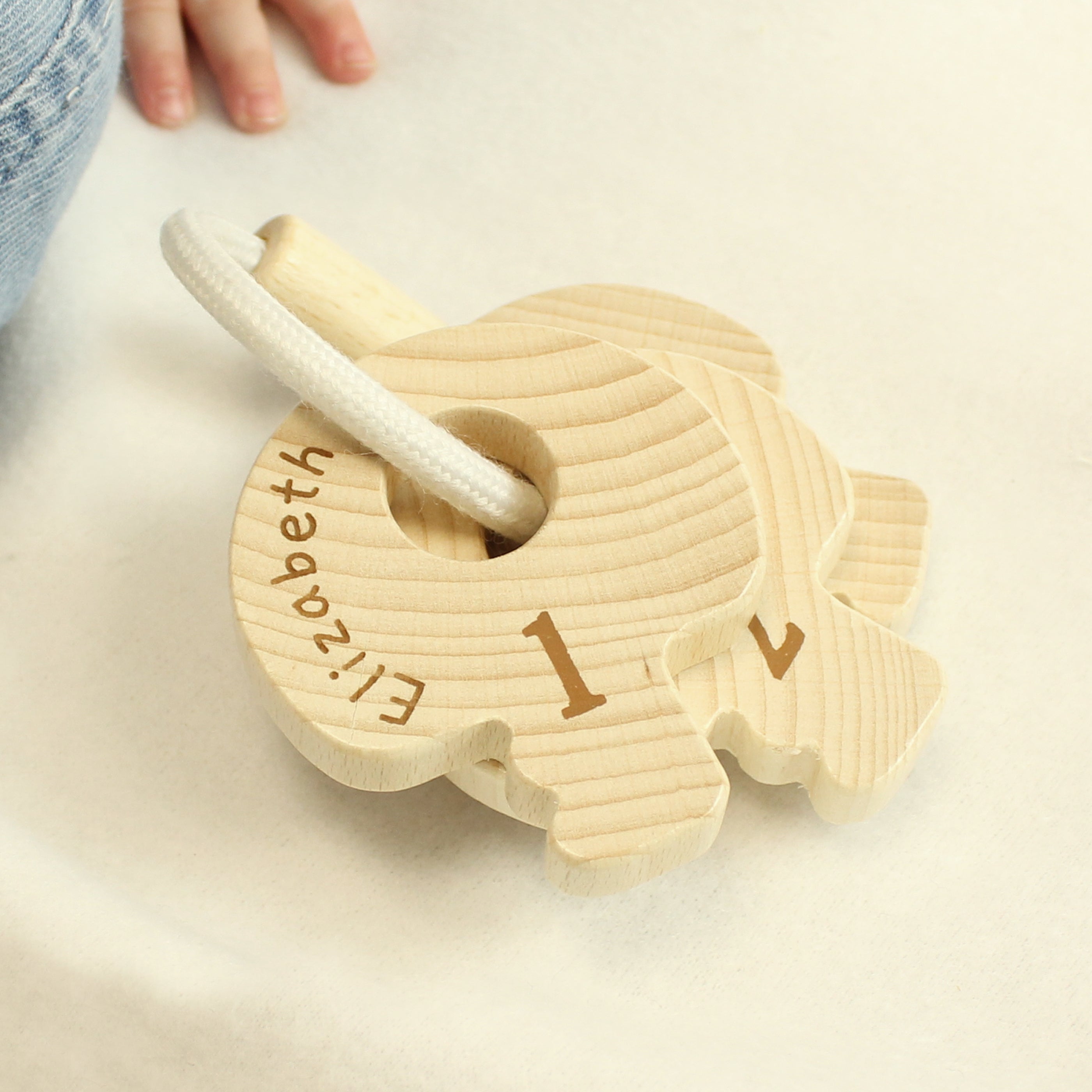 Personalised Wooden Baby Keys – My Happy Moments