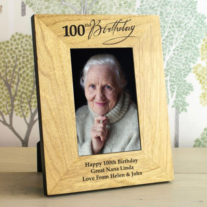 Personalised 100th Birthday Photo Frame — My Happy Moments