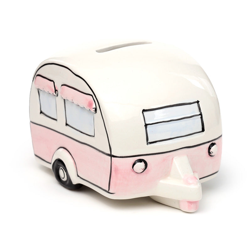 Caravan Shaped Ceramic Pink Money Box – My Happy Moments