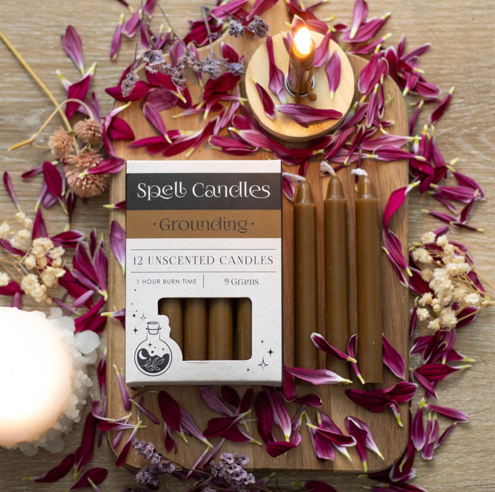Pack of 12 Grounding Spell Candles – My Happy Moments