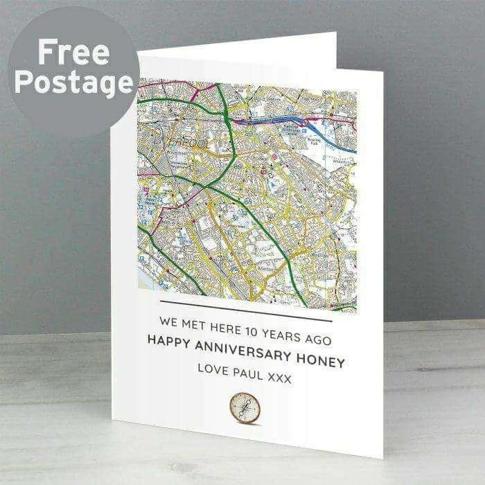 Personalised Special Location Map Card | Anniversary | Wedding | Birthday