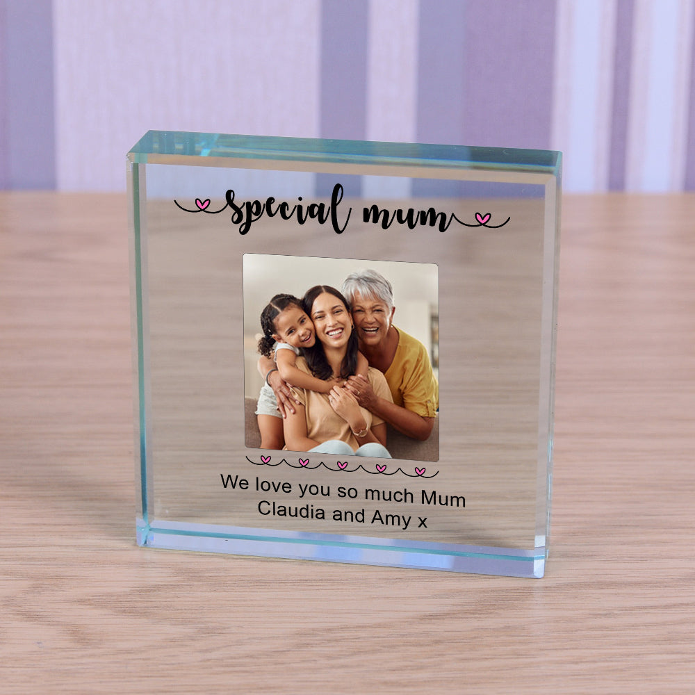 Personalised Special Mum Photo Glass Token Keepsake Gift – My Happy Moments
