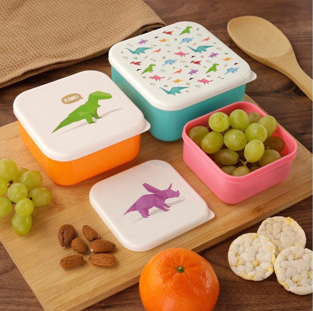 Dinosaur Lunch Boxes Set of 3 — My Happy Moments