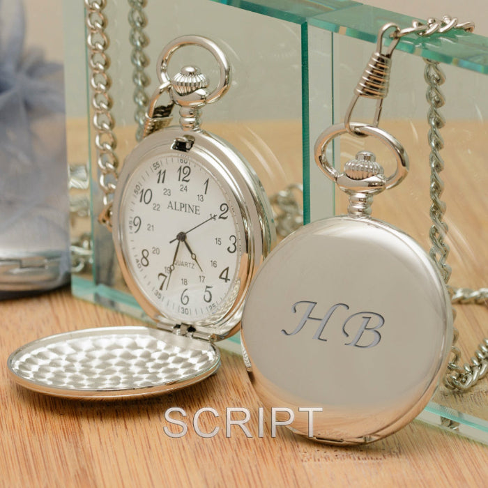 Engraved Monogrammed Pocket Watch