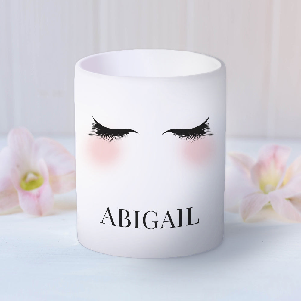 Personalised Eyelashes Makeup Pot