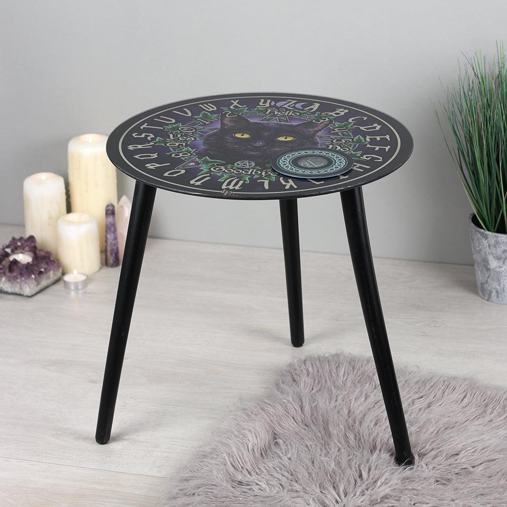 The Charmed One Cat Glass Spirit Board Table by Lisa Parker – My Happy ...